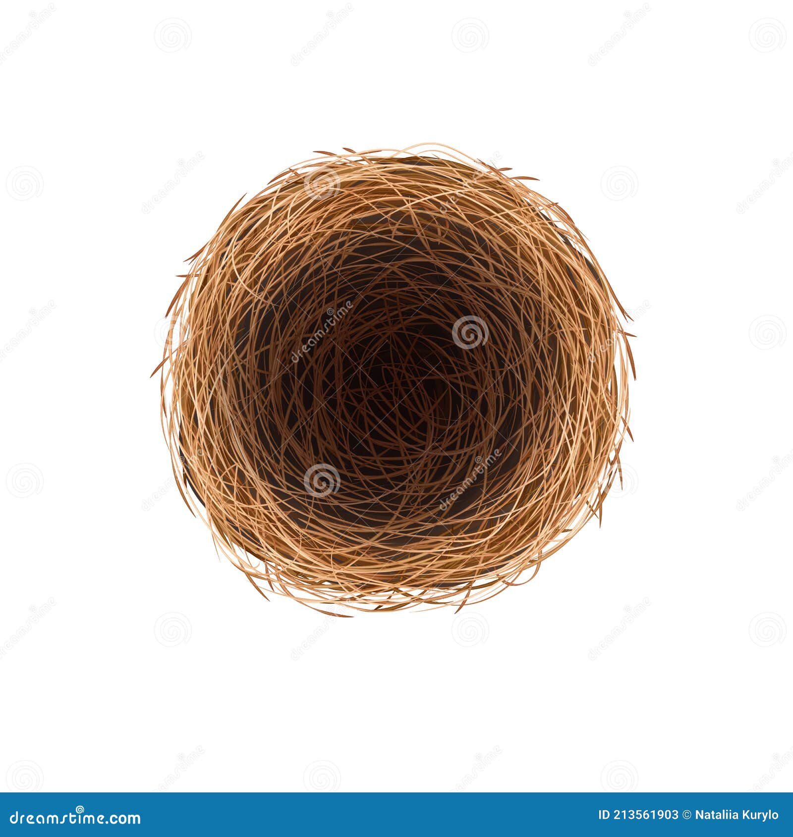 Empty Bird`s Nest, Easter Symbol Stock Vector - Illustration of grass ...