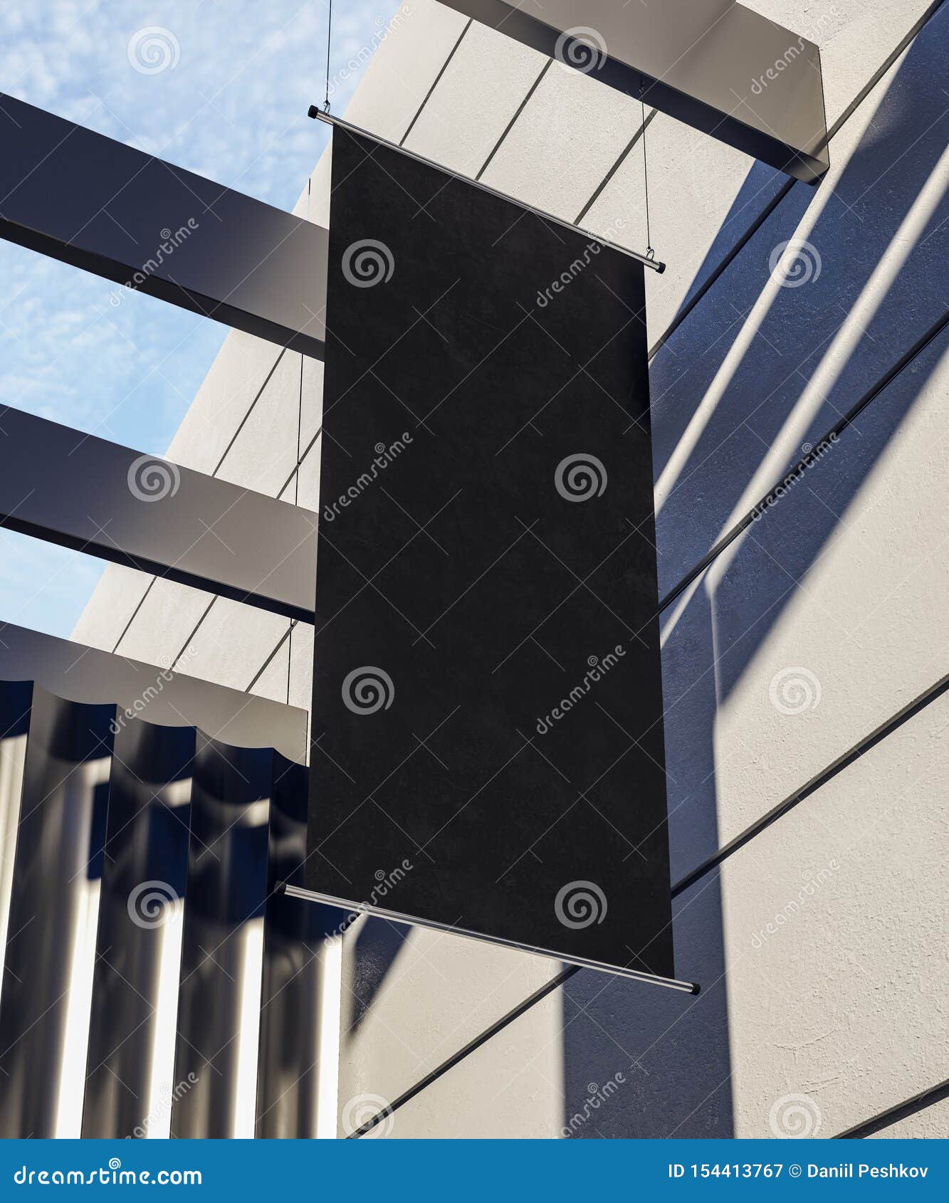 Empty black banner stock illustration. Illustration of clean - 154413767