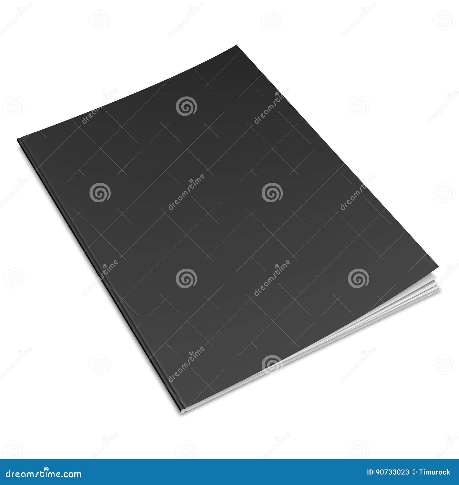 Empty Black Book Template stock vector. Illustration of textbook - 90733023