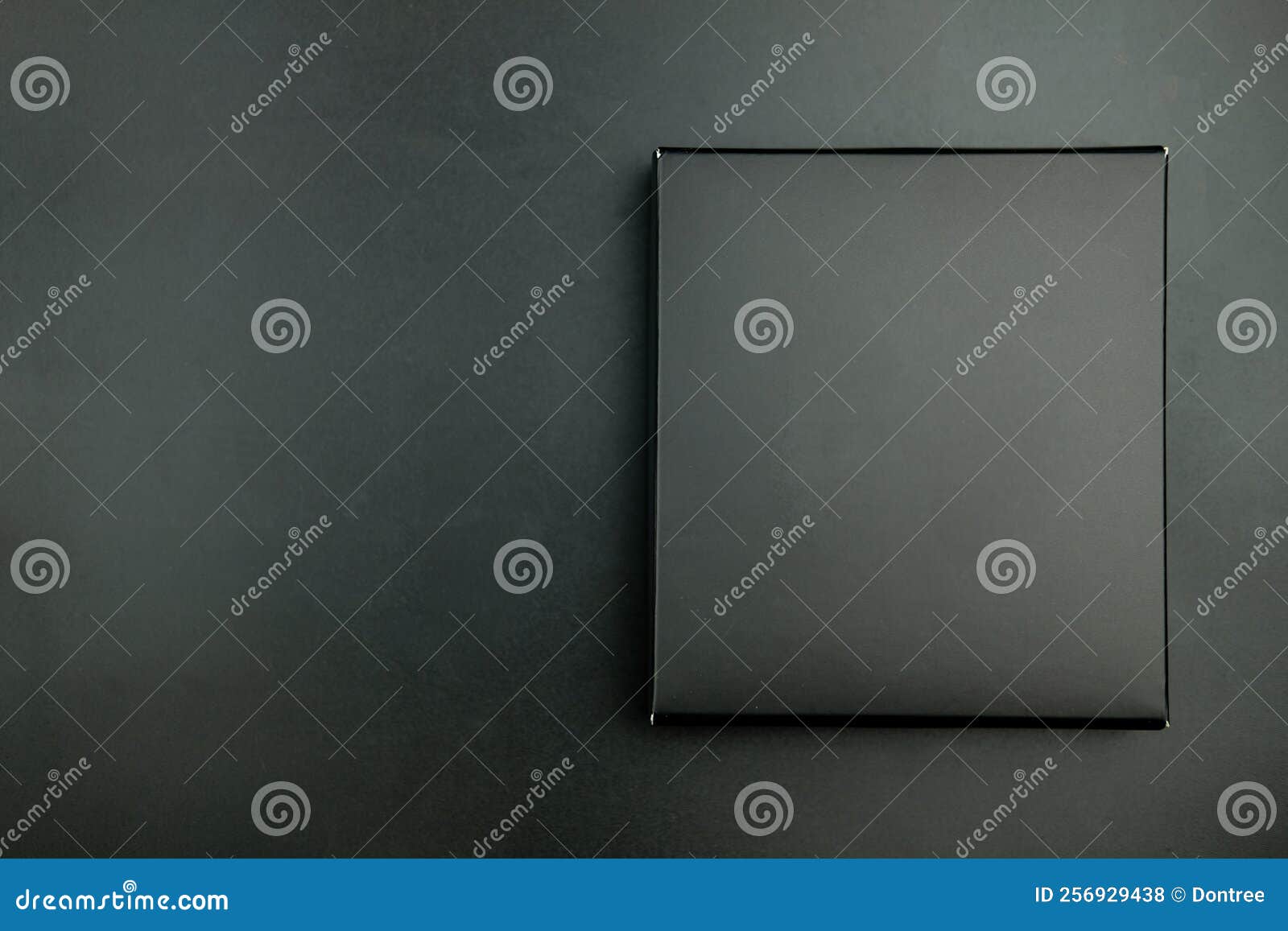 Empty Black Box on a Black Background. Small Black Box Stock Photo ...