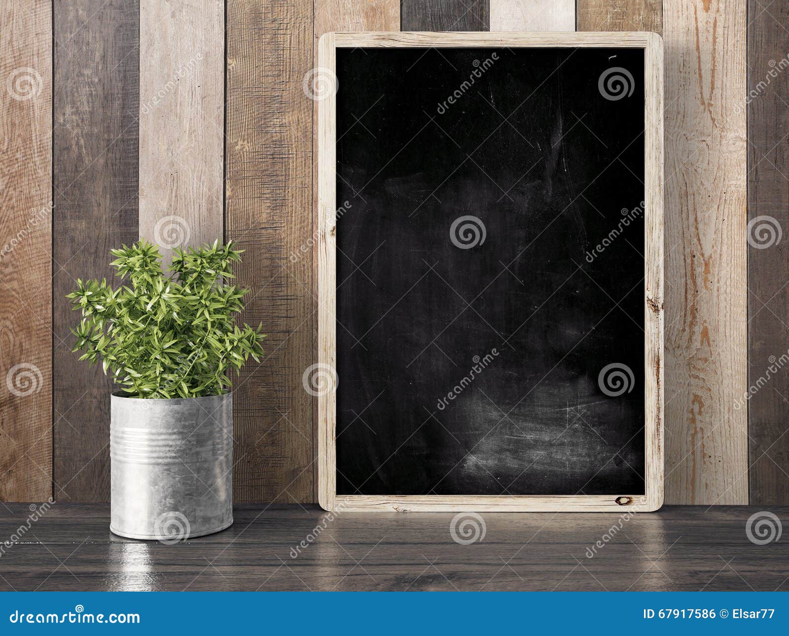 Empty Black Chalkboard, 3D Render Stock Photo - Image of mock, chalk ...