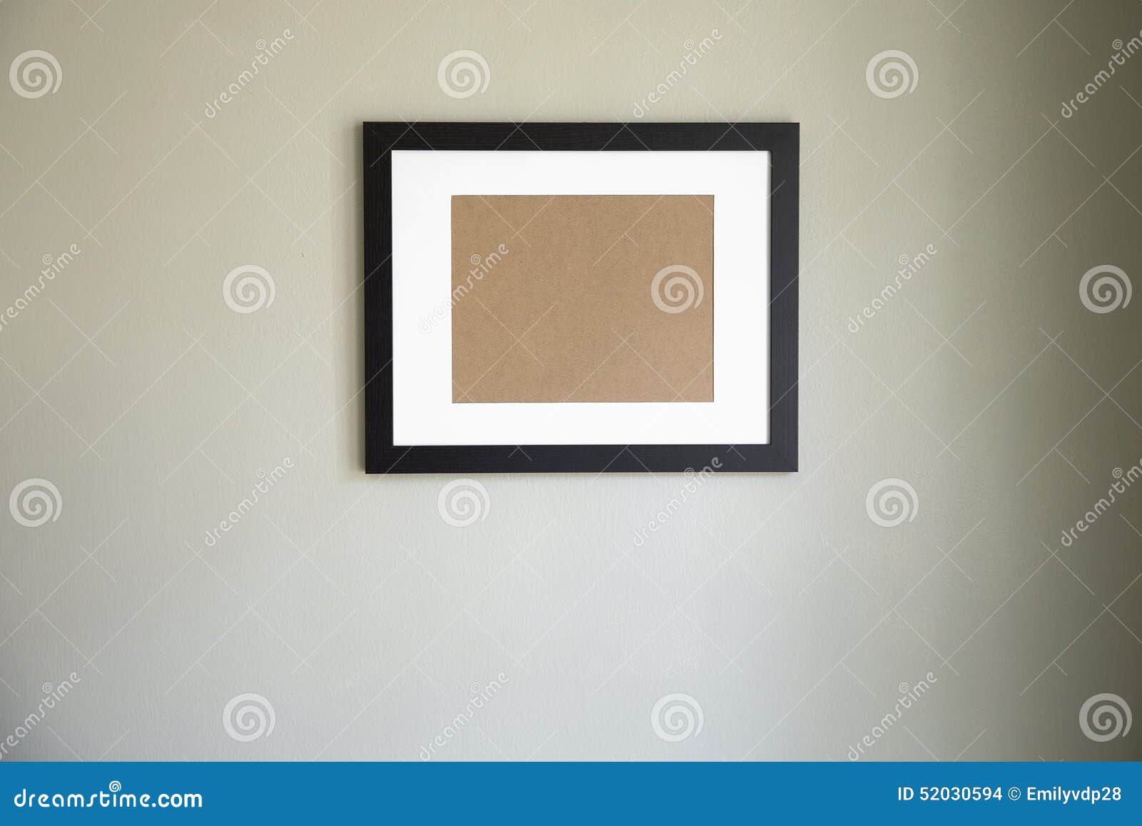 Empty Black Frame on a Wall - Horizontal Landscape Stock Photo - Image ...