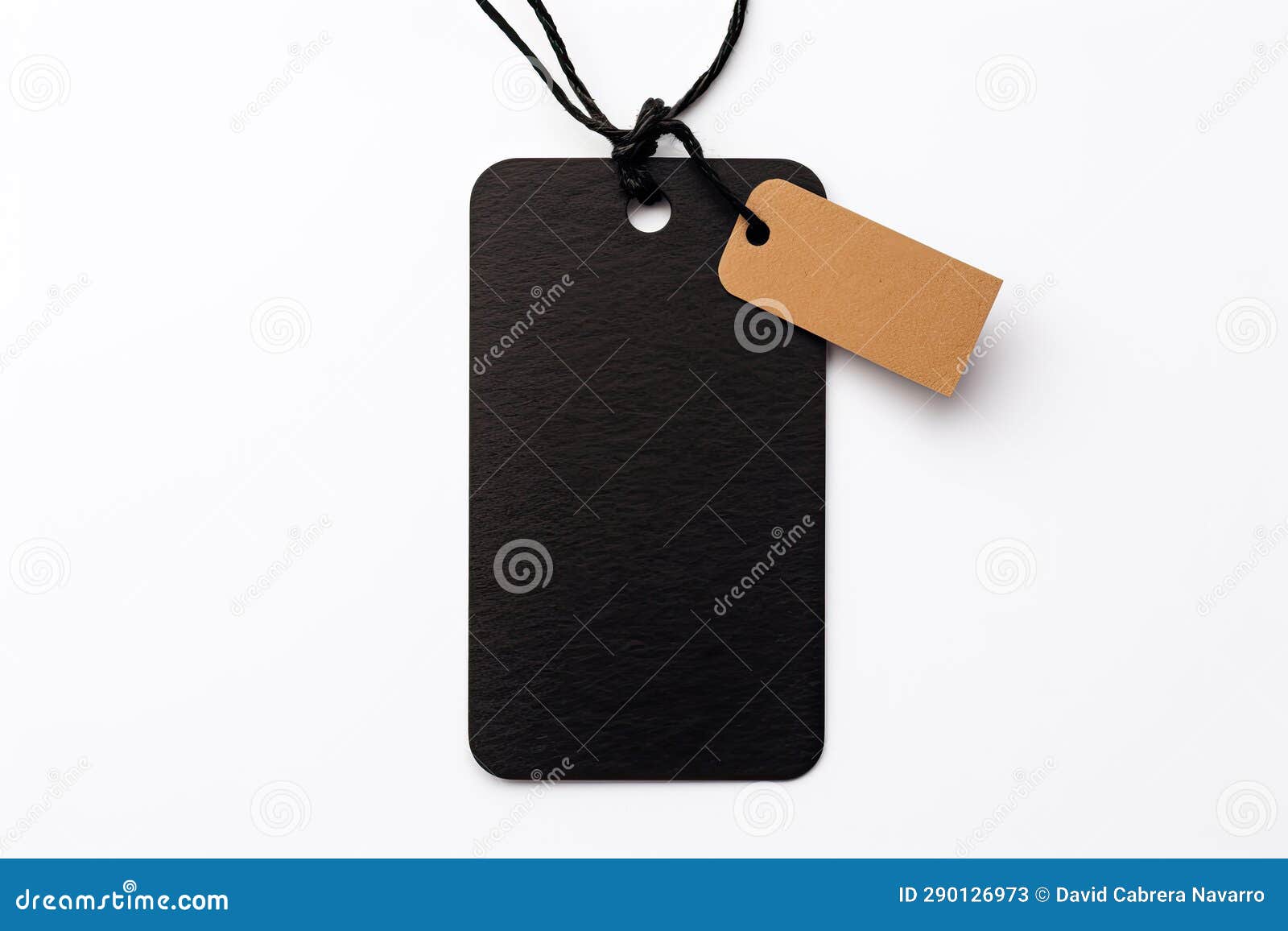 Empty Black Label Tag Isolated on White Background Stock Image - Image ...