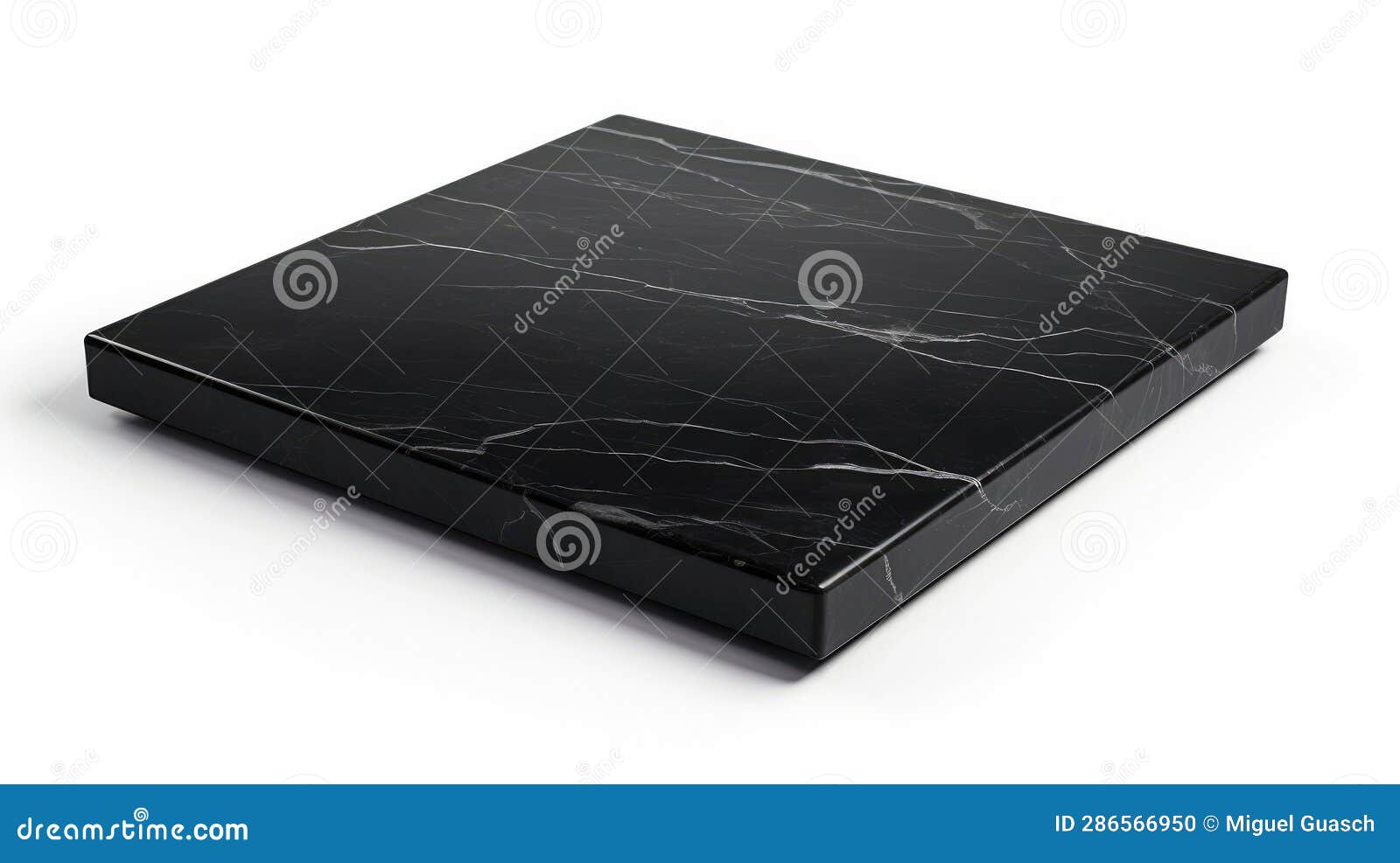 Empty Black Marble Table Isolated on White Background Stock ...