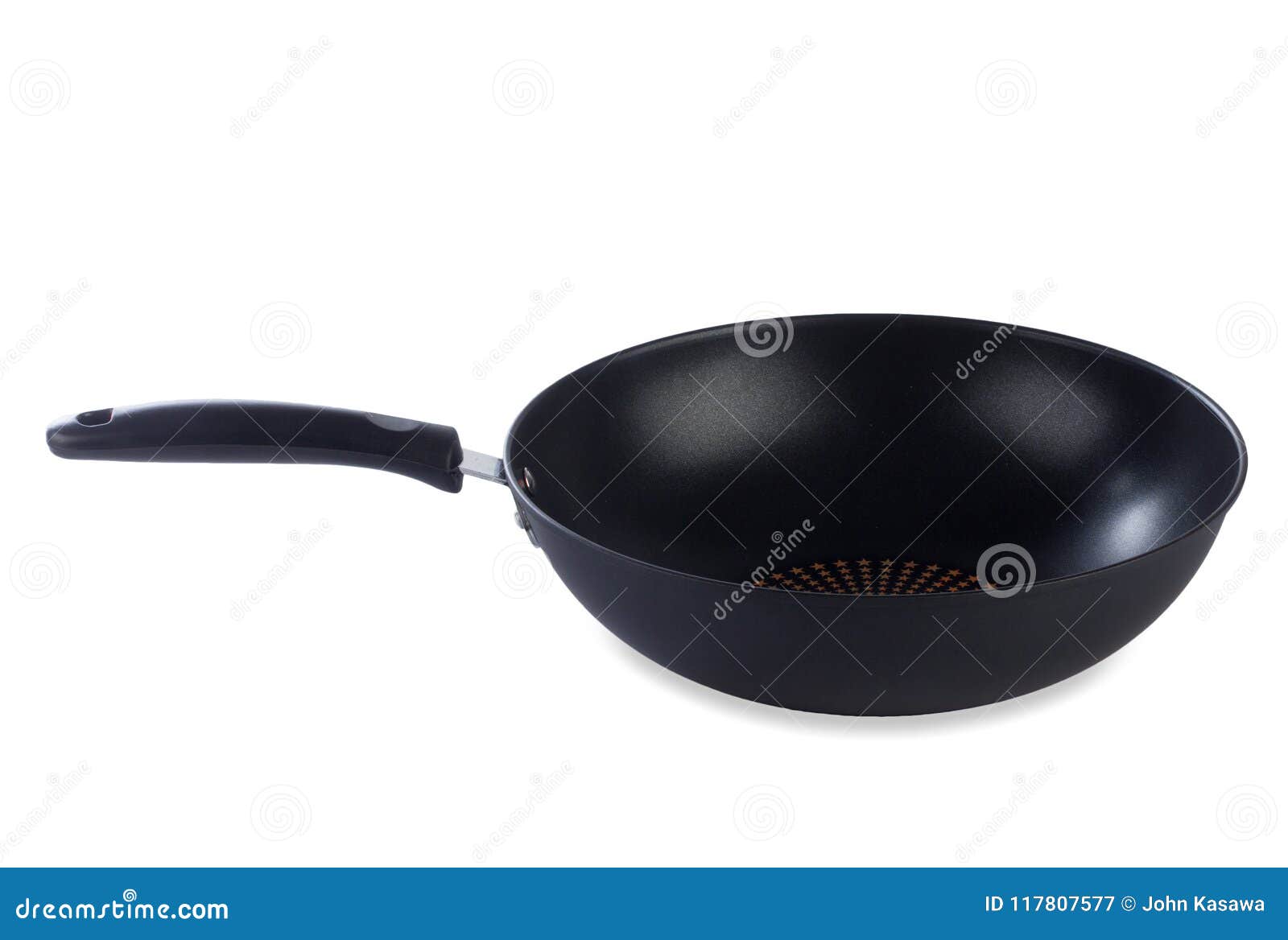 Empty Frying Pan Isolated on White Background Stock Image - Image of ...