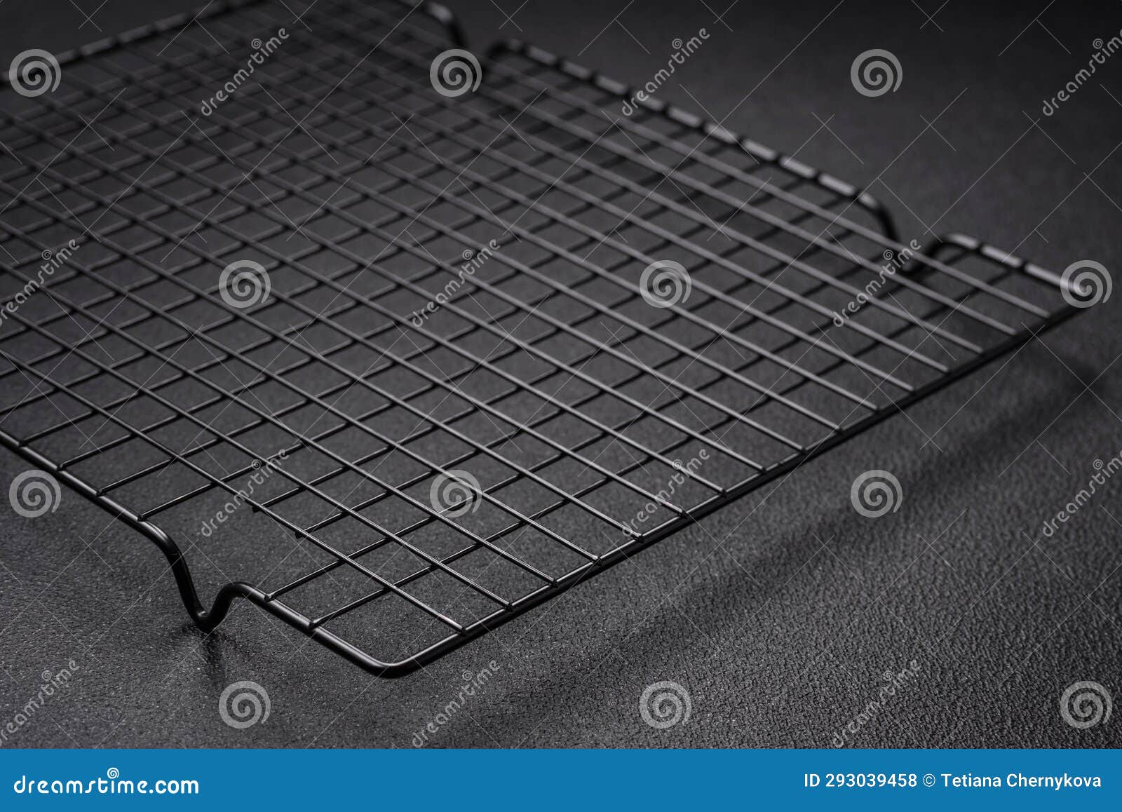 Empty Black Metal Kitchen Grate for Pouring Desserts Stock Photo ...