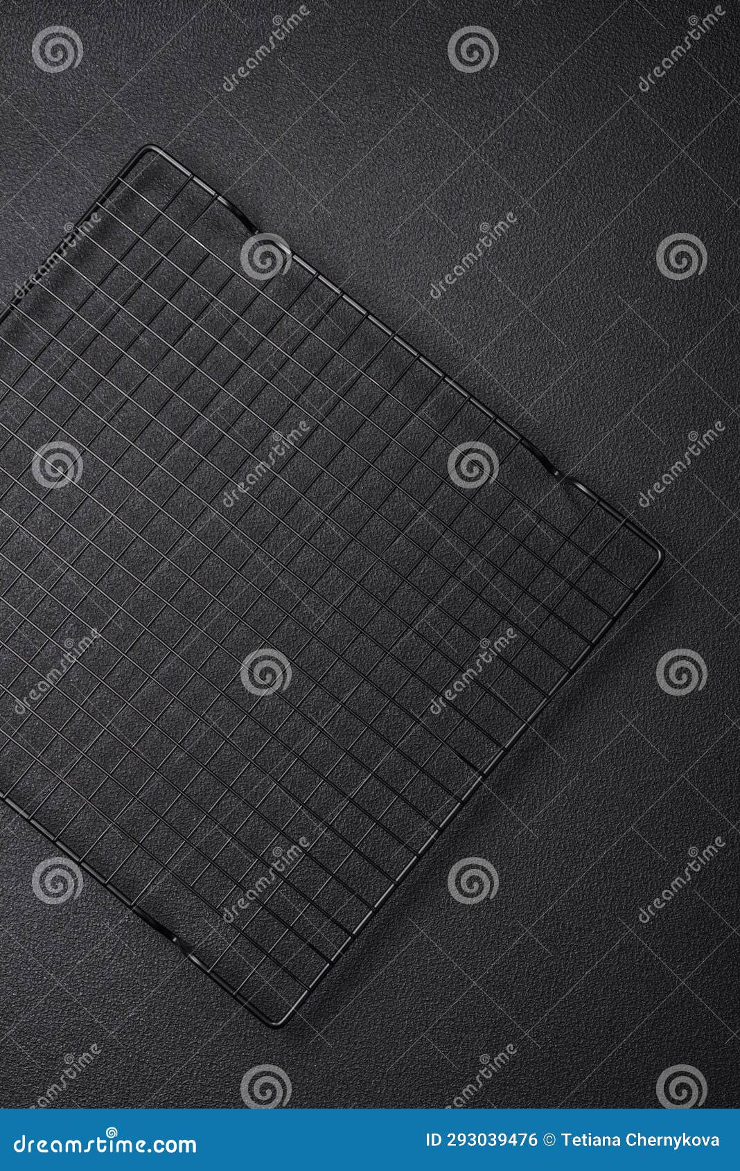 Empty Black Metal Kitchen Grate for Pouring Desserts Stock Photo ...