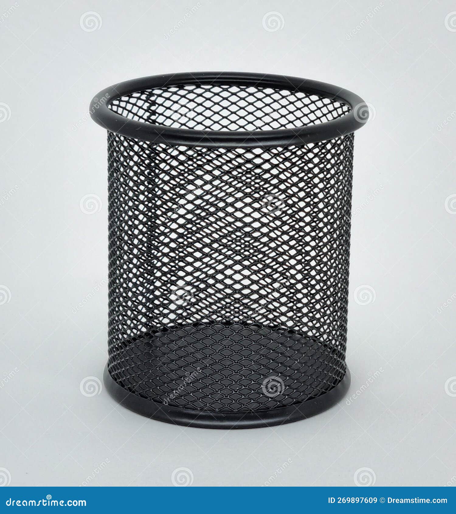 Empty Black Pencil Holder on a White Surface Stock Image - Image of ...