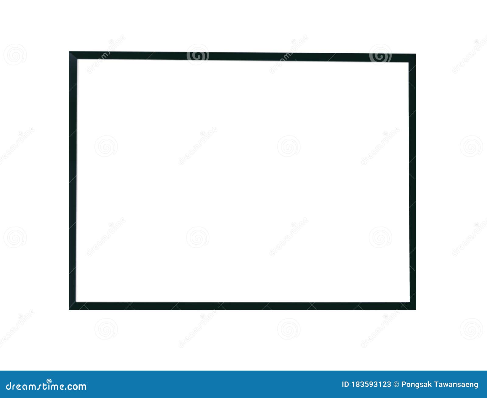 Empty Black Picture Frame Isolated on White Background Stock Image ...