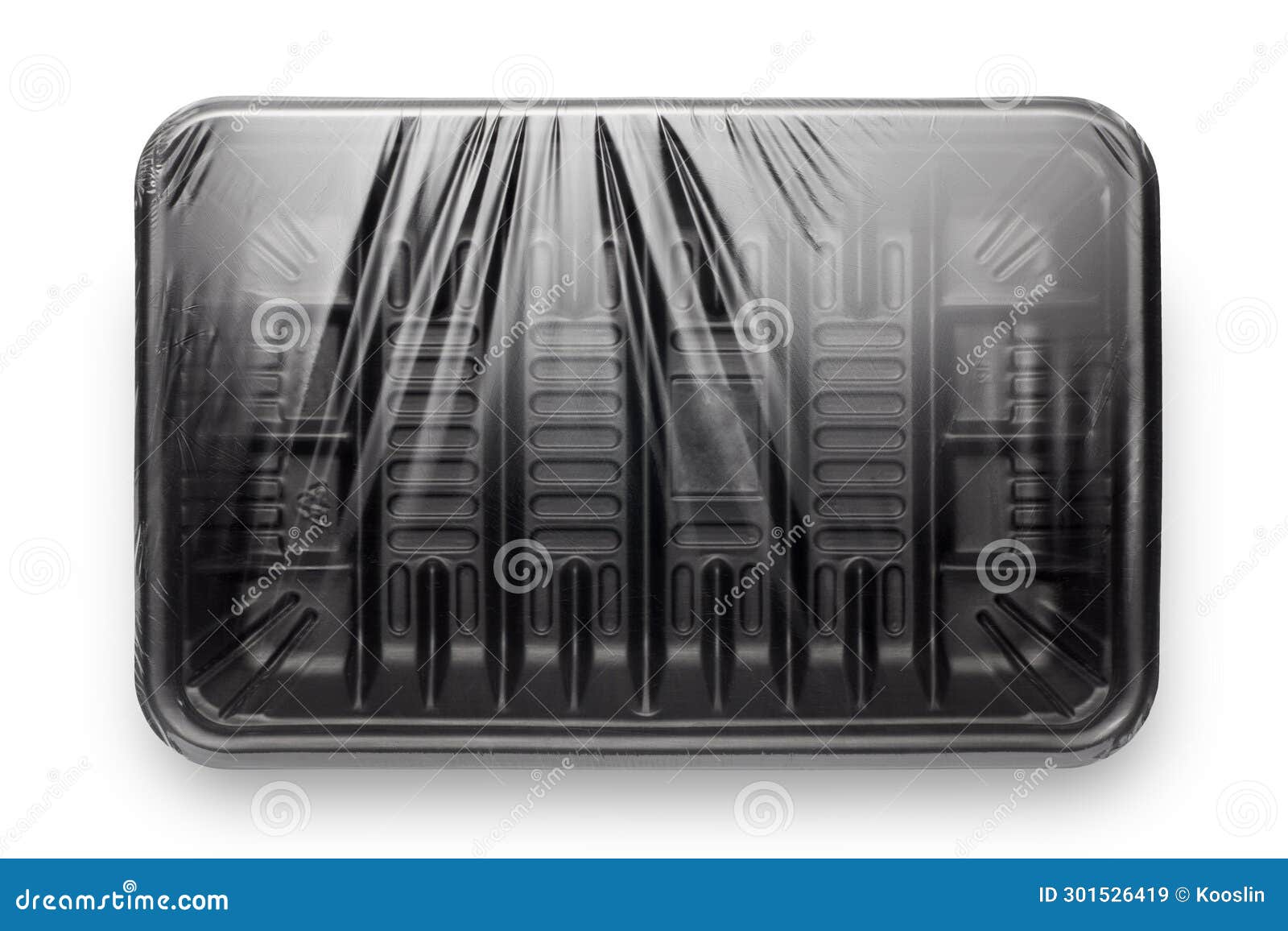 Empty black plastic tray stock image. Image of rectangle - 301526419