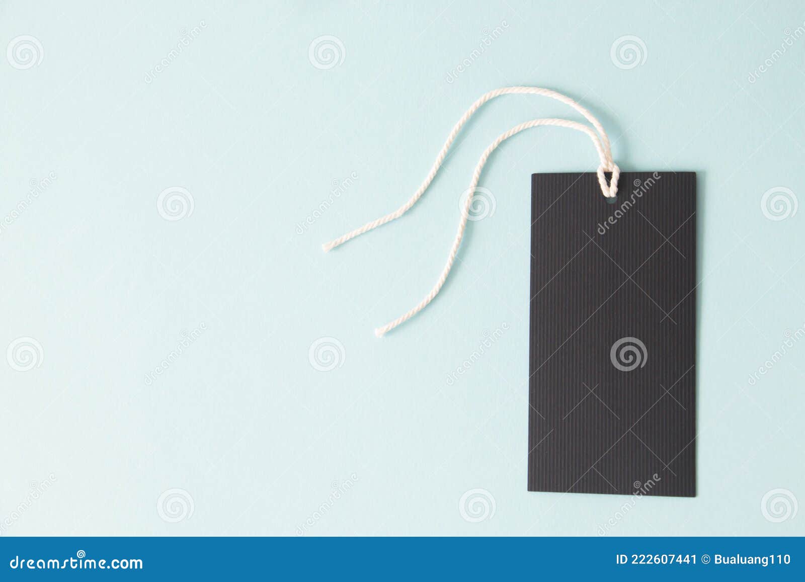 The Empty Black Price Tag on Pastel Background Stock Image - Image of ...