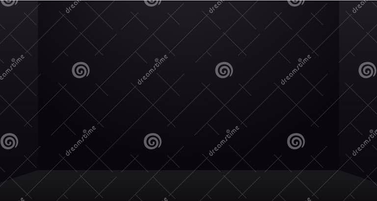 Empty Black Room Background. Vector Design Template. Stock Illustration ...