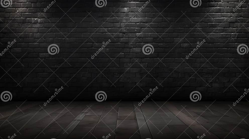 Empty Black Room Illuminated Beautifully, Ideal for Presentations Stock ...