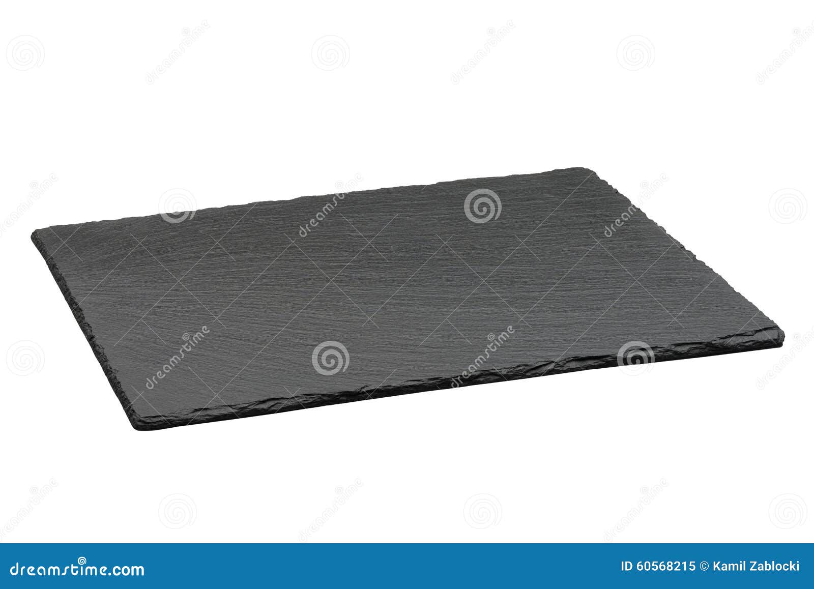 Empty Black Slate Plate Isolated Stock Image - Image of plate, white ...