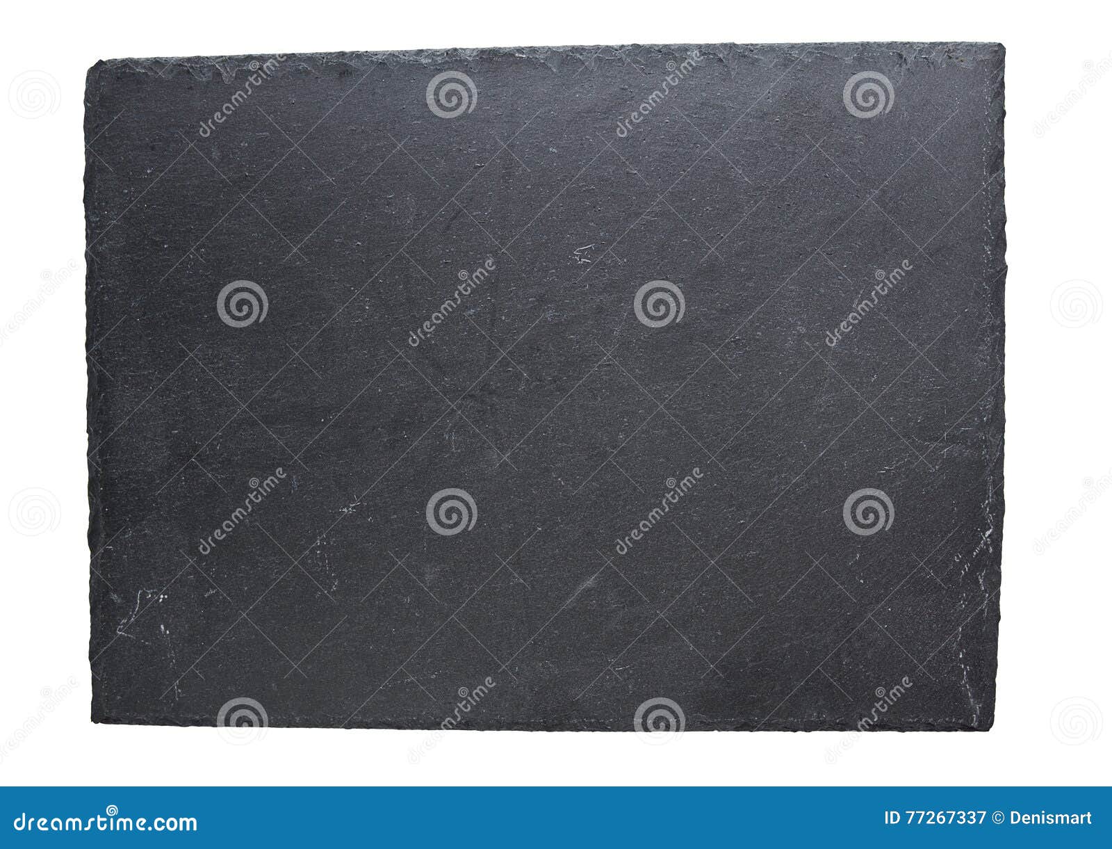 Empty Black Slate Plate Isolated on White Background Stock Image ...