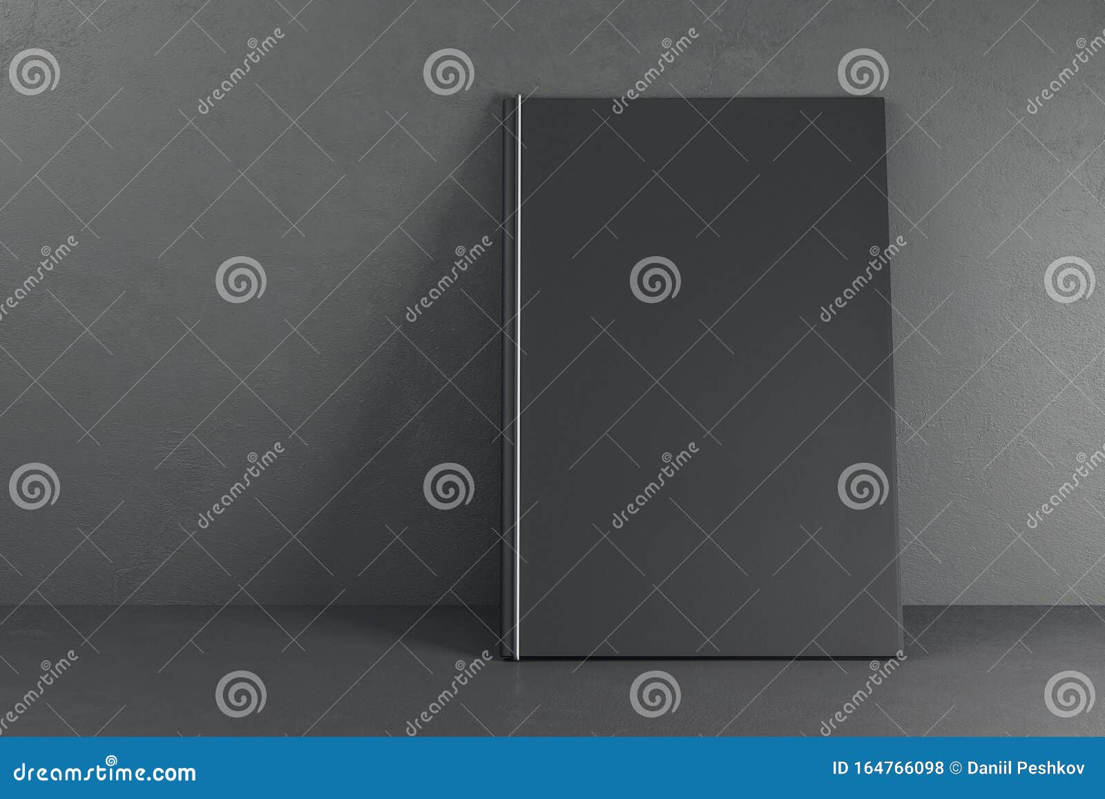 Empty Black Text Book on Grey Background Stock Illustration ...
