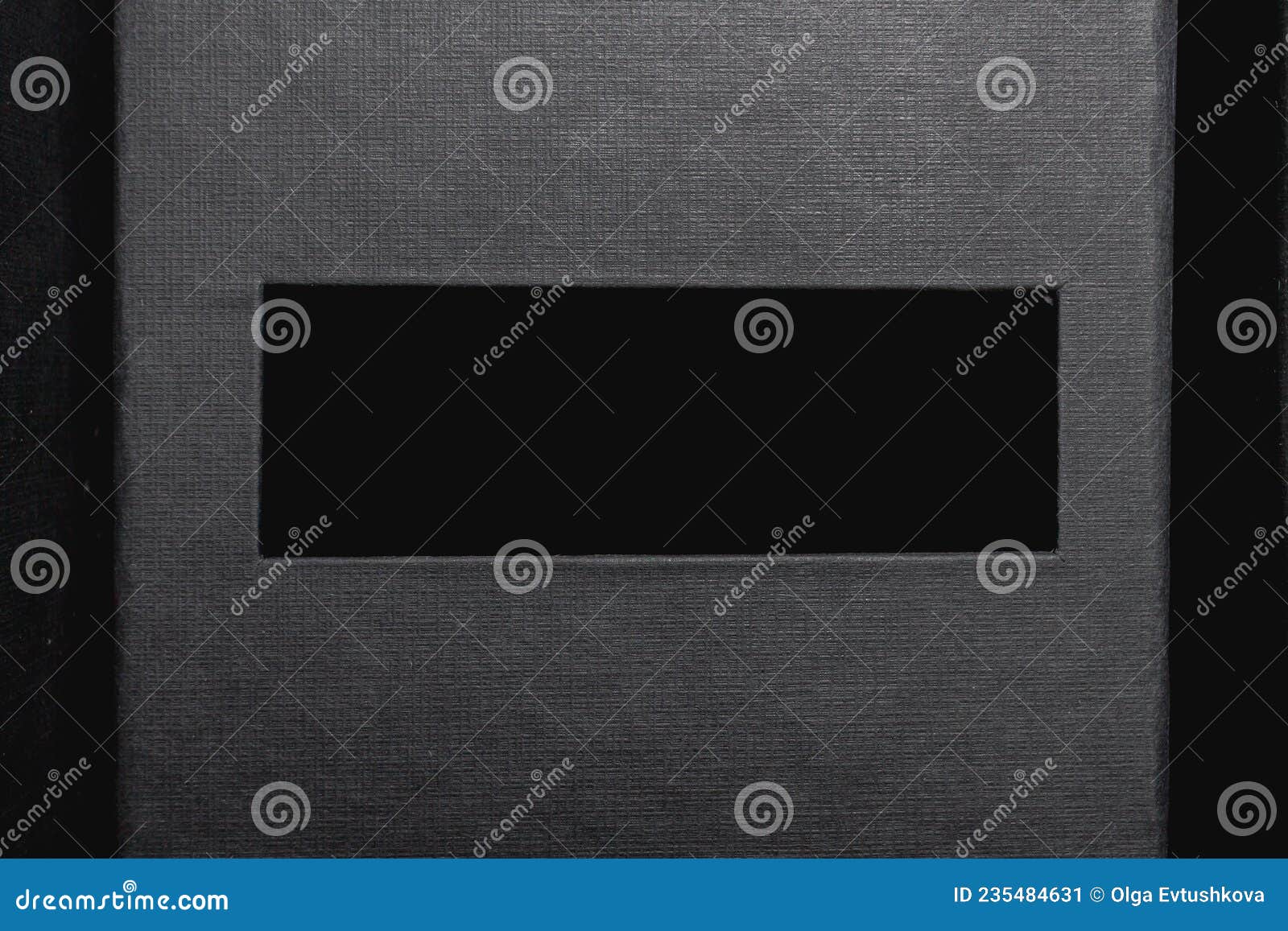 Empty Black Window of a Black Folder for Papers Stock Image - Image of ...