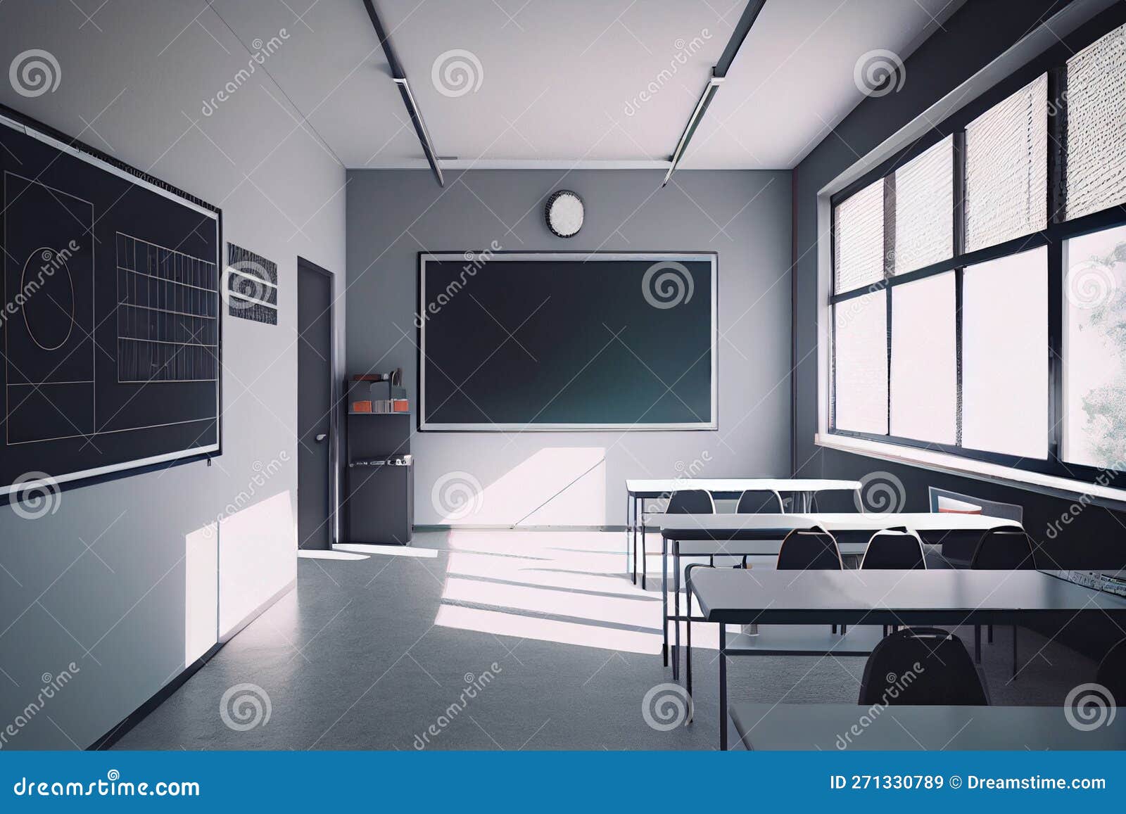 Empty Blackboard in the Classroom. AI Generated. Concept of Learning ...