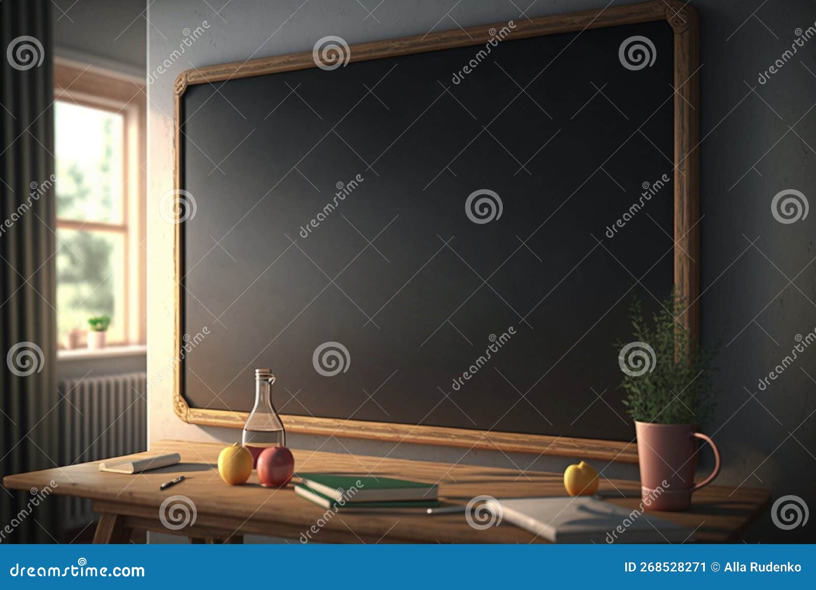 Empty Blackboard in the Classroom. Concept of Learning Stock ...