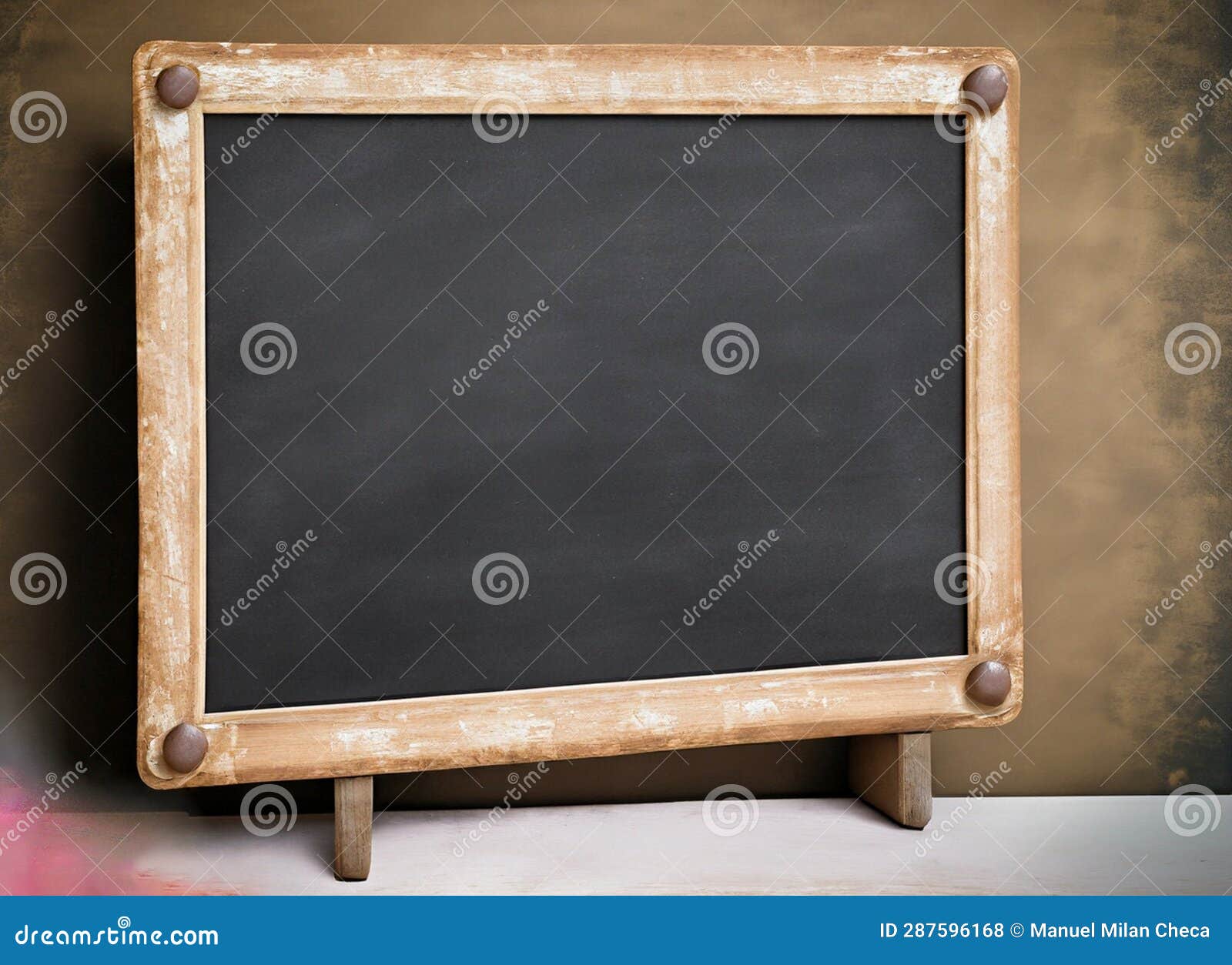 Empty Blackboard with Picture Frame in Classroom for Creative ...