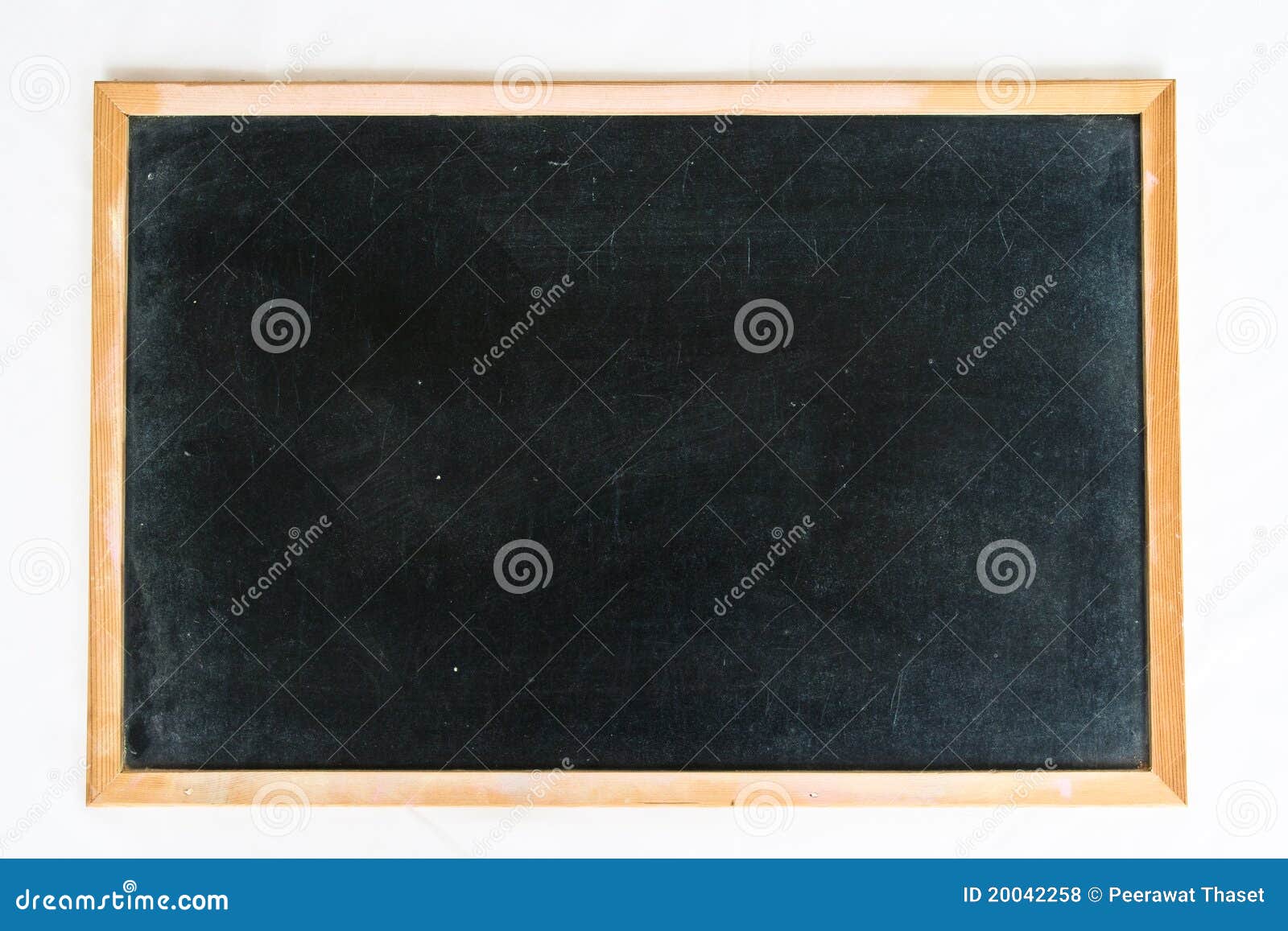 Empty Blackboard with Wooden Stock Photo - Image of frame, note: 20042258