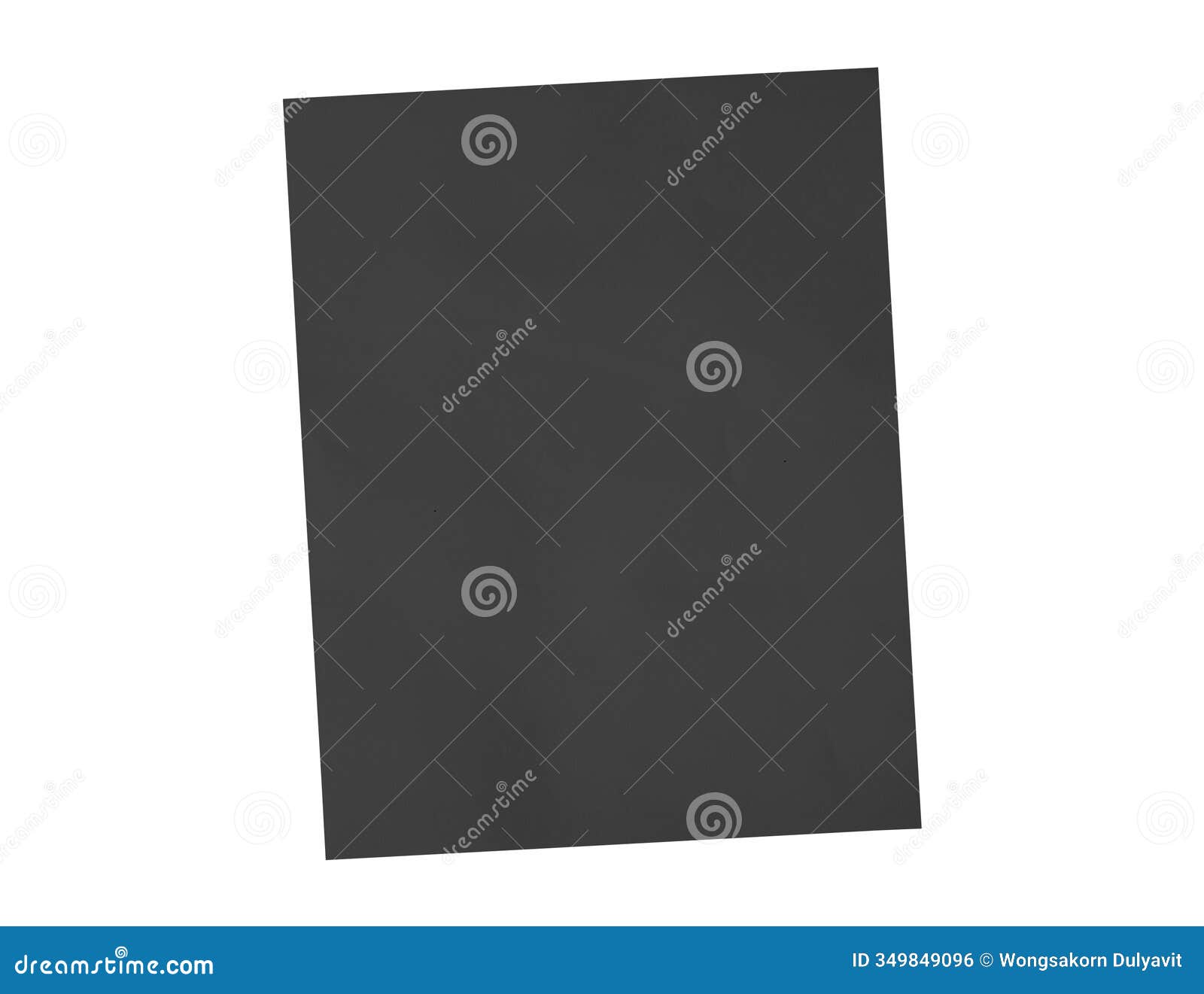 Empty Blank Black Grunge Paper Sheet Isolated on Background with ...