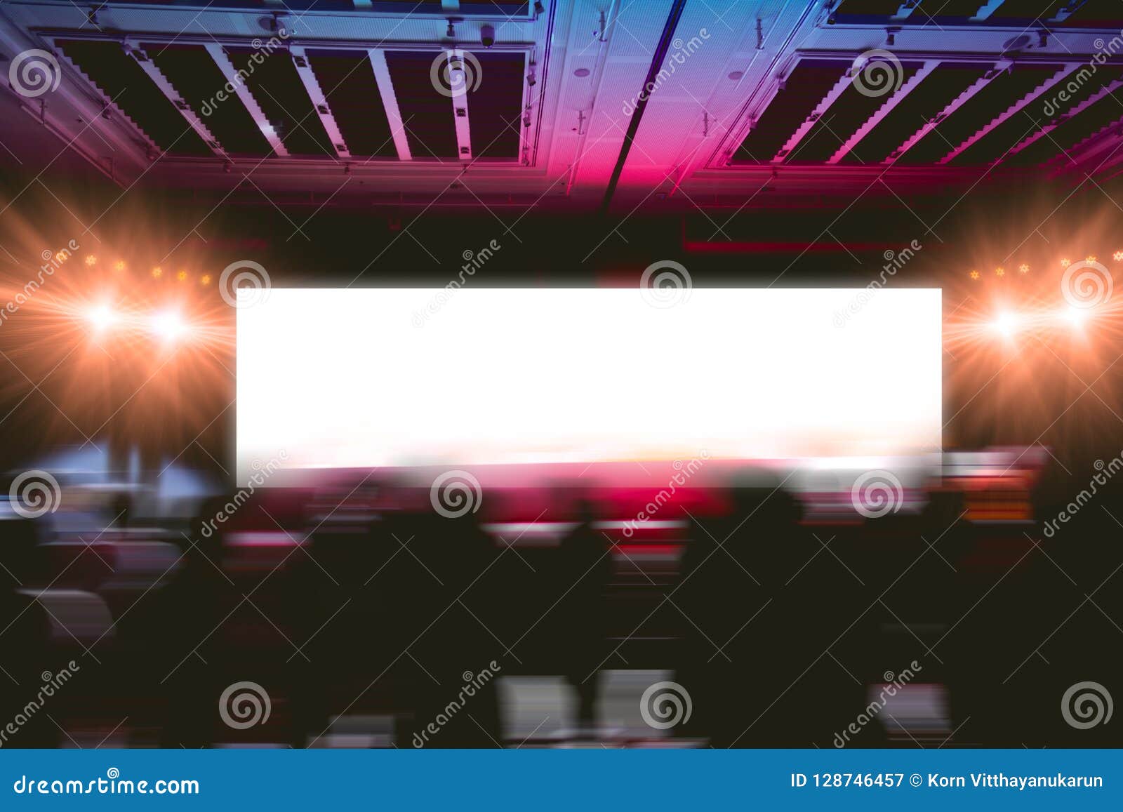 Empty Blank Board Background on the Stage Showtime for Advertising ...