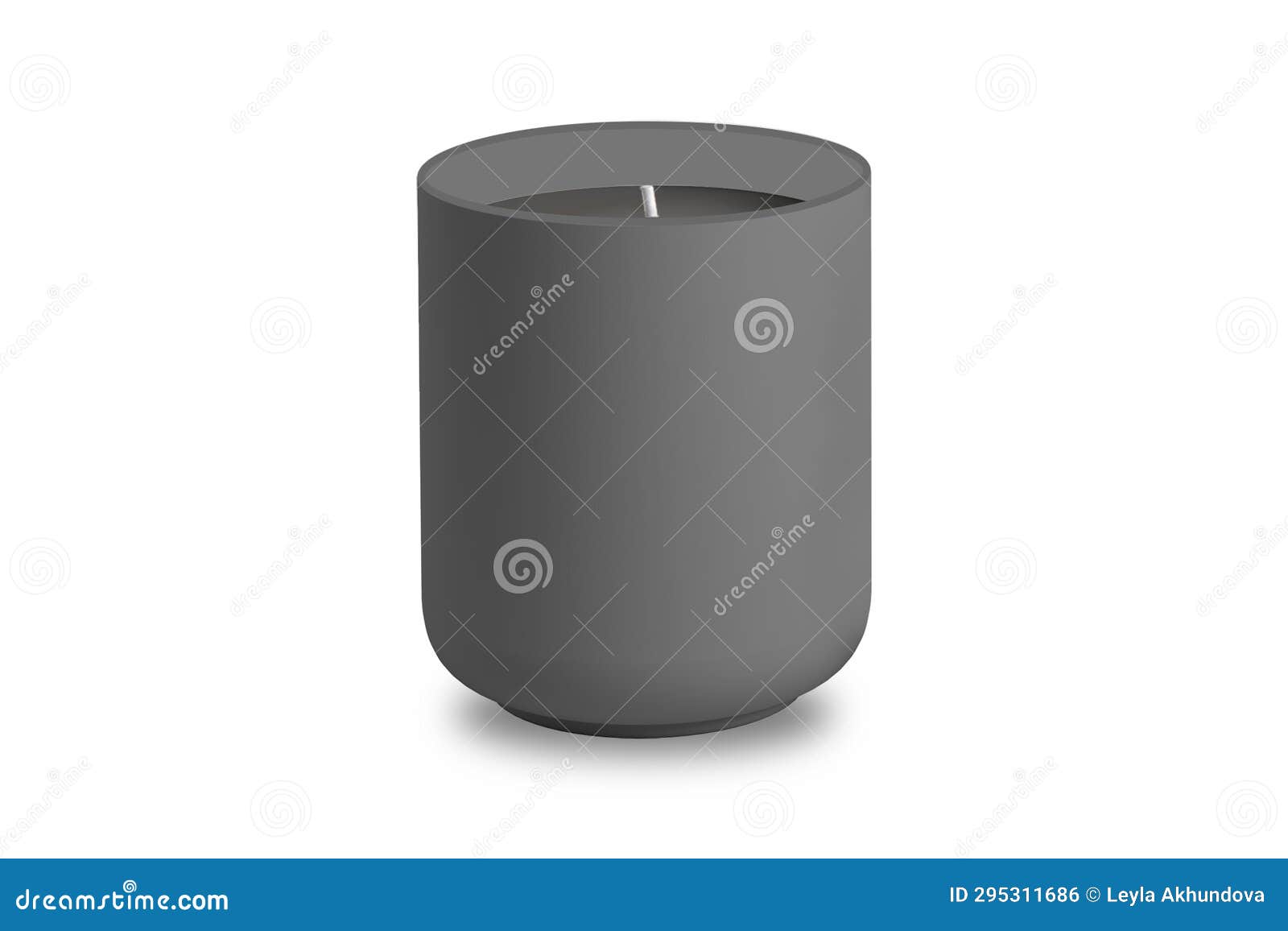 Empty Blank Candle Mock Up Template on Isolated White Background. Stock ...