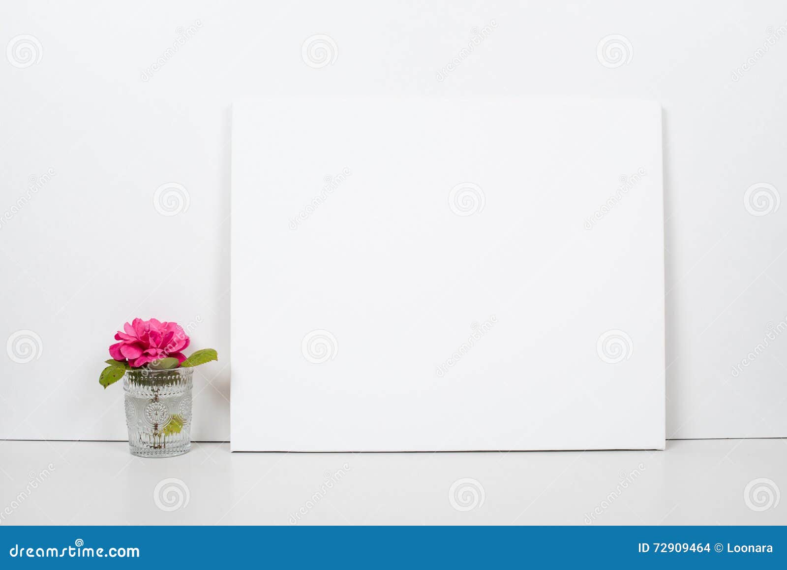 Empty Blank Canvas on a White Background, Home Interior Decor Stock ...