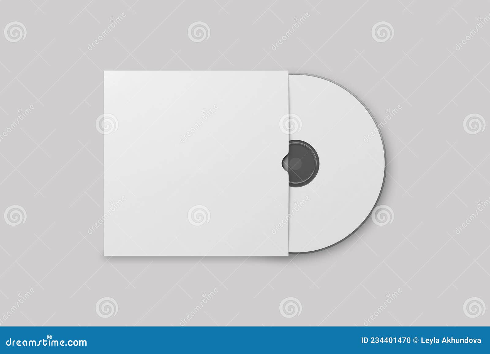 Empty Blank Cd Cover Mock Up Isolated Stock Illustration - Illustration ...