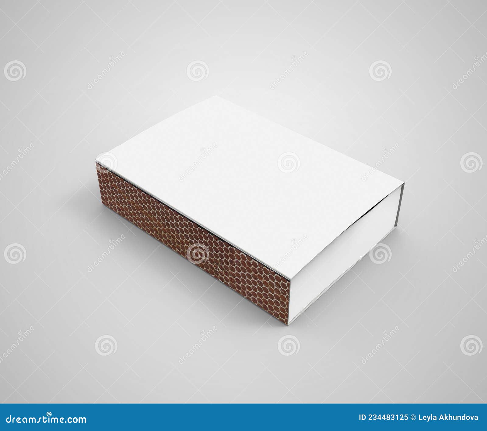 Empty Blank Closed Matchbox Mock Up Isolated on a Grey Background Stock ...