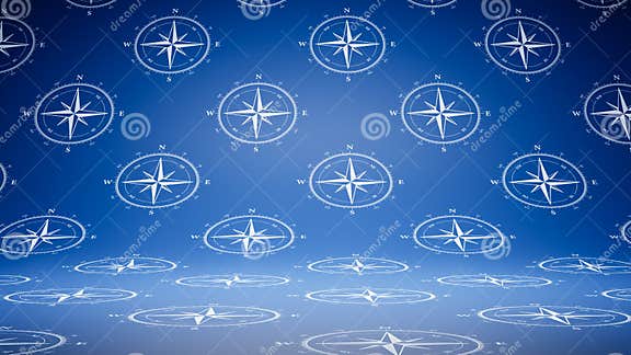 Empty Blank Compass Pattern Studio Background Stock Illustration ...