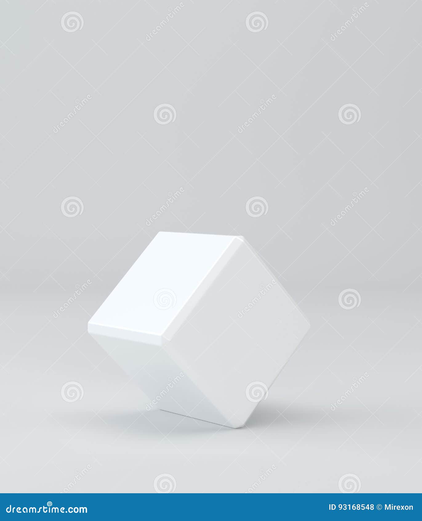 Empty Blank Cube. Box Template on Background Stock Photo - Image of ...