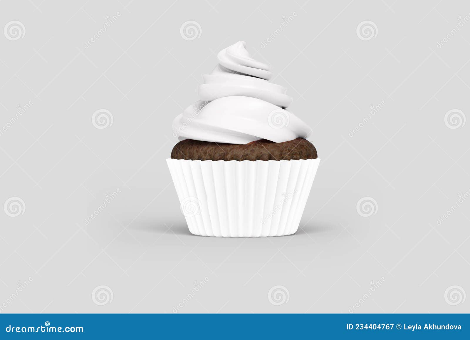 Empty Blank Cupcake Isolated Stock Illustration - Illustration of ...