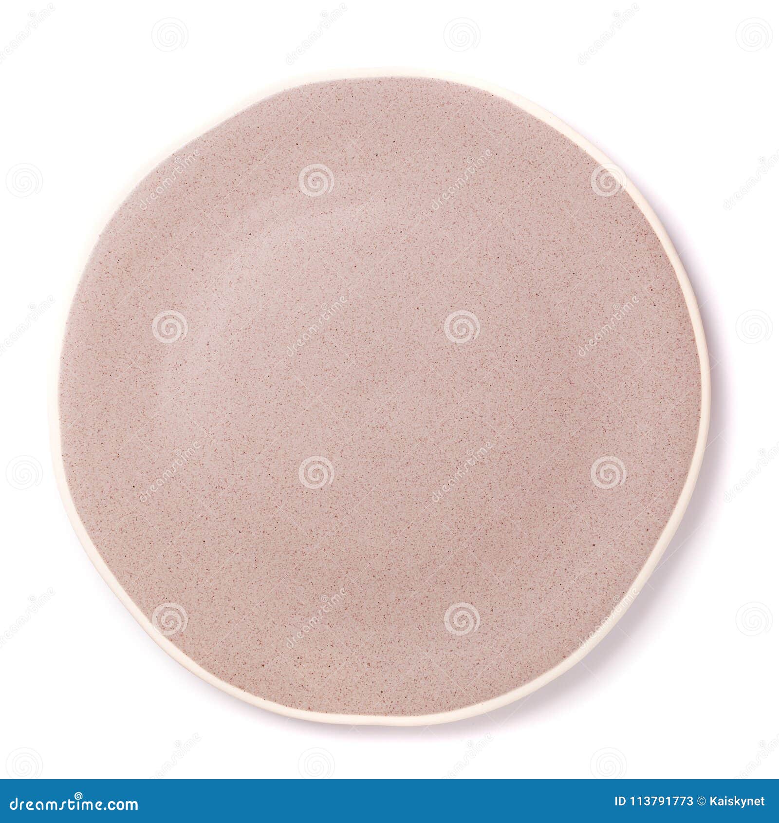 Empty Blank Dish Top View Isolated On A White Background Royalty-Free ...
