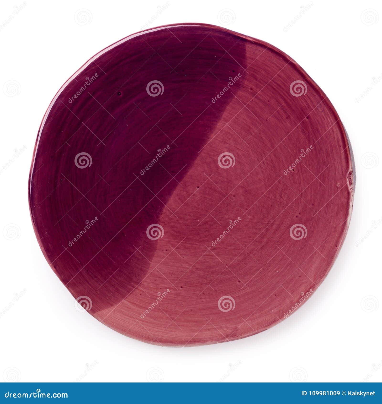 Empty Blank Dish Top View Isolated on a White Background Stock Image ...