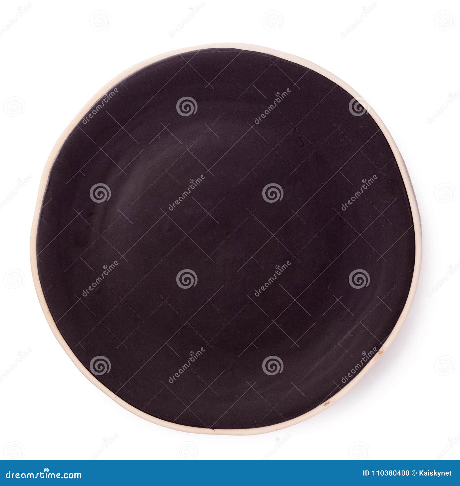 Empty Blank Dish Top View Isolated on a White Background Stock Photo ...