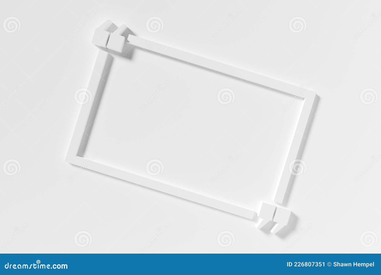 3D Empty Quotation Marks Frame On White Wall Royalty-Free Stock Image ...