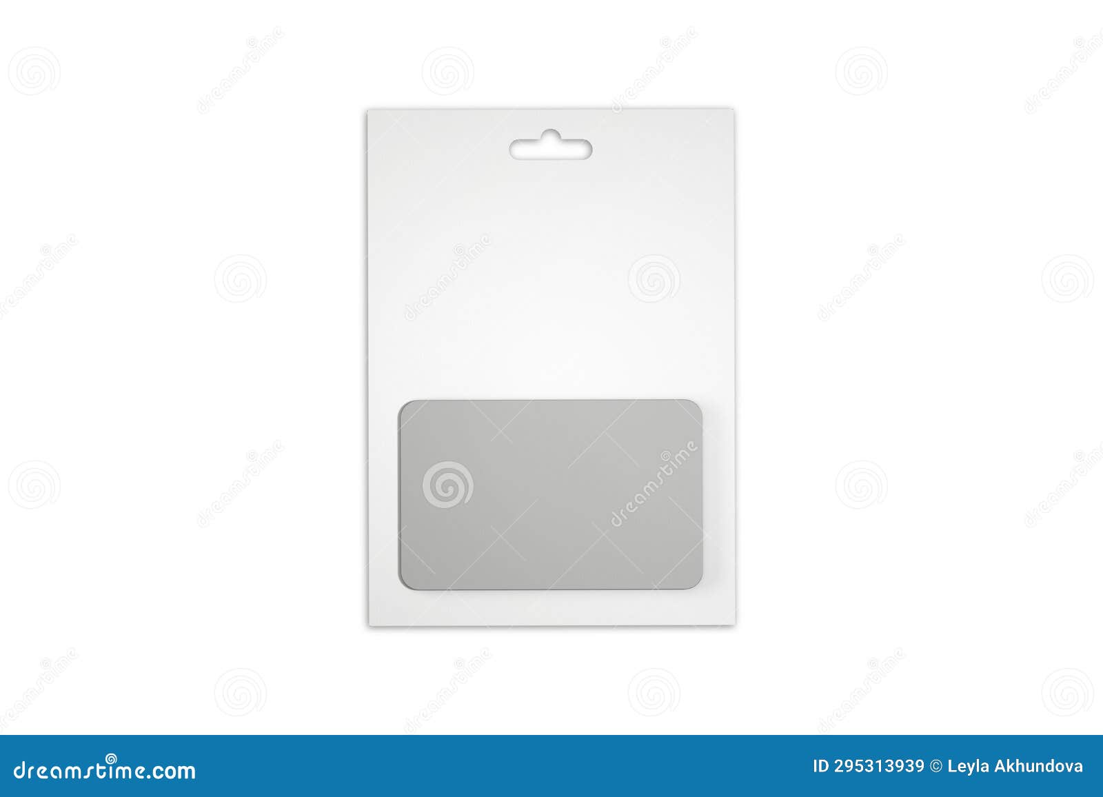 Empty Blank Gift Card Holder Mock Up Isolated on White Background. 3d ...