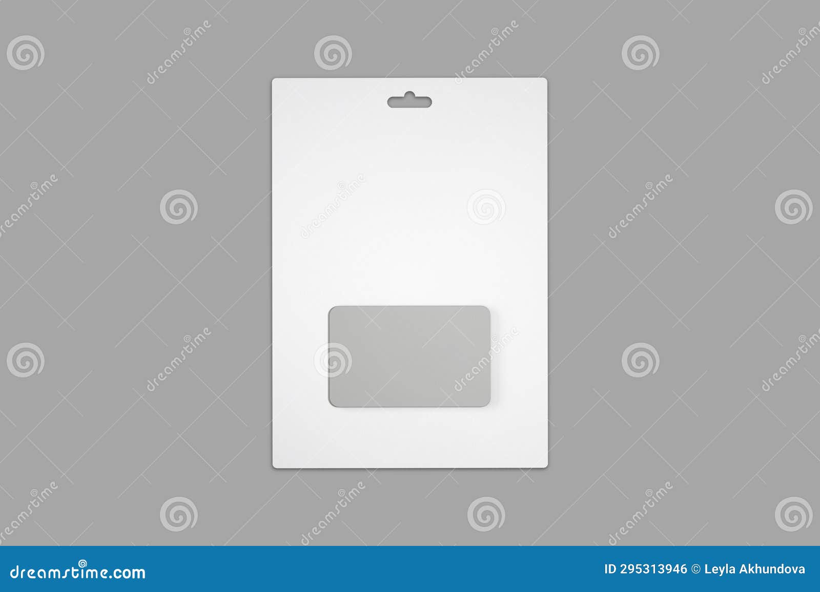 Empty Blank Gift Card Holder Mock Up Isolated on White Background. 3d ...
