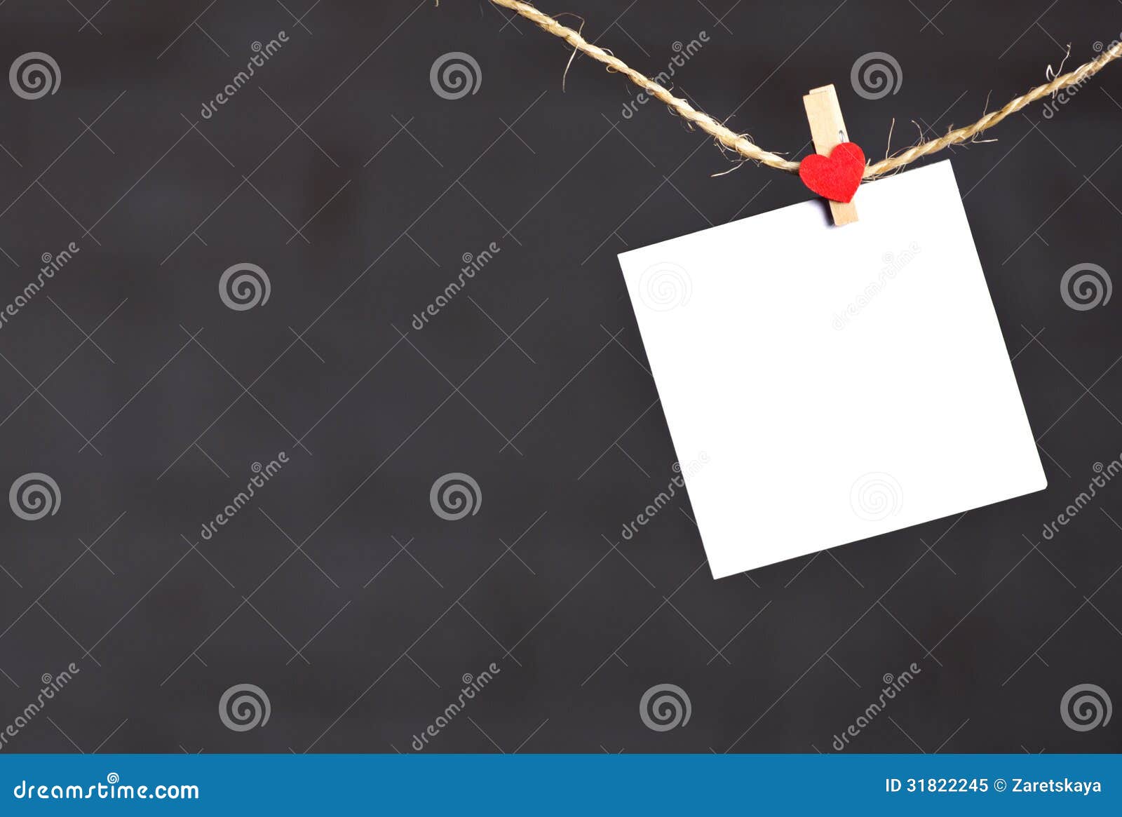 Empty blank with heart stock image. Image of black, hanging - 31822245