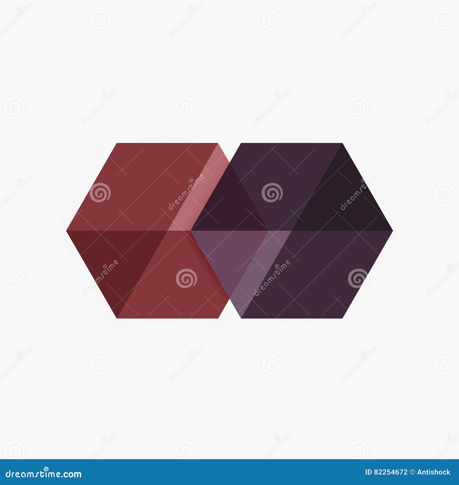 Empty Blank Hexagon Layout, Geometric Template for Text and Options ...