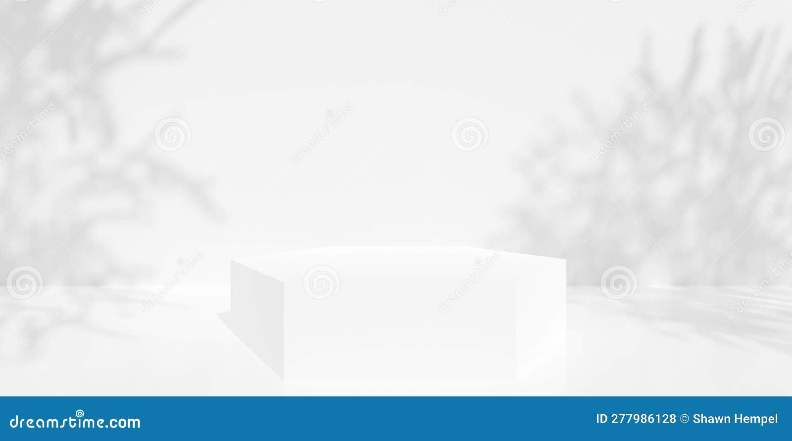 Empty, Blank, Hexagon Shaped Podium or Dais in White Room Background ...