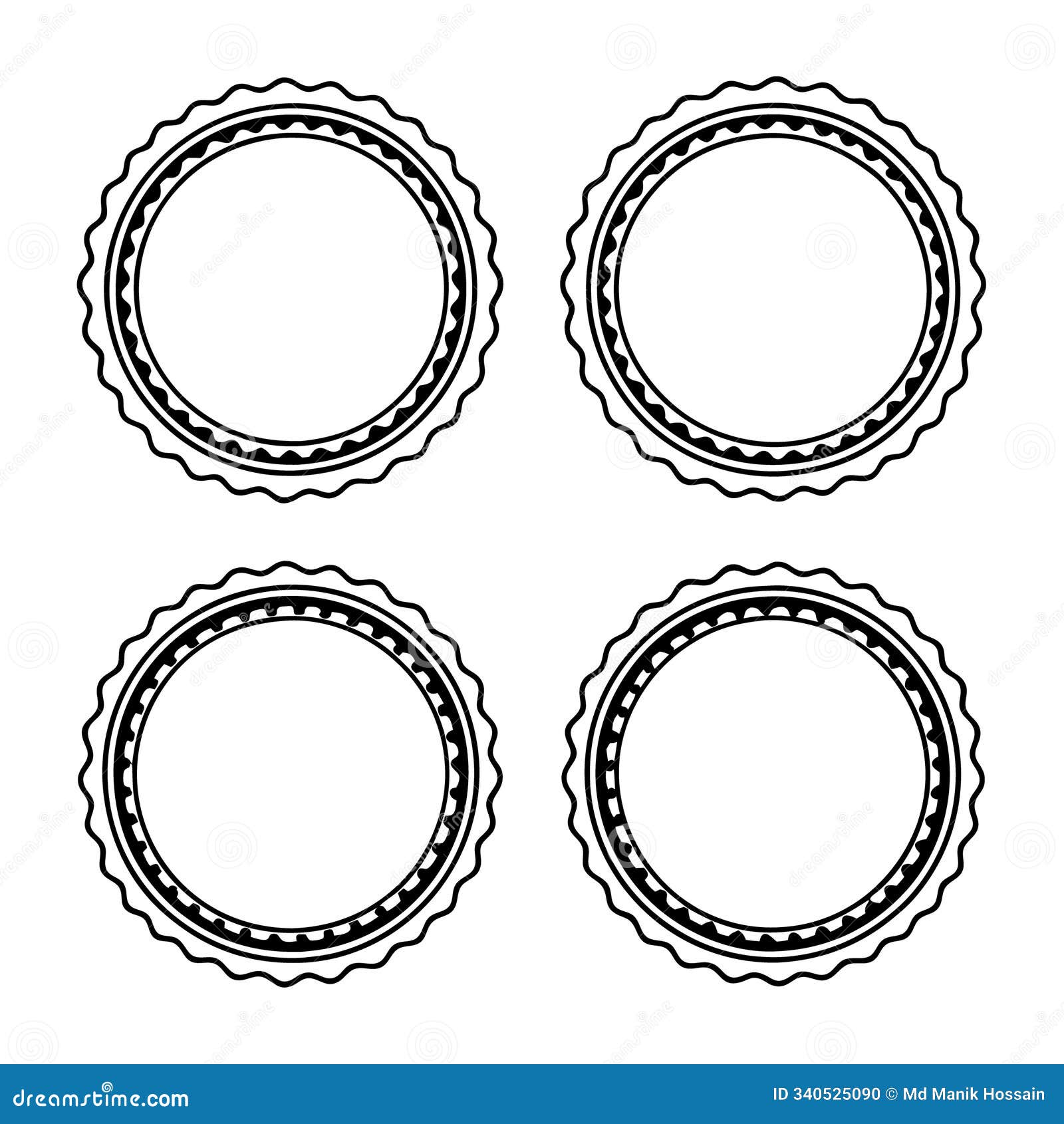 Empty Blank Labels are Simple, Undecorated Tags or Stickers, Stock ...