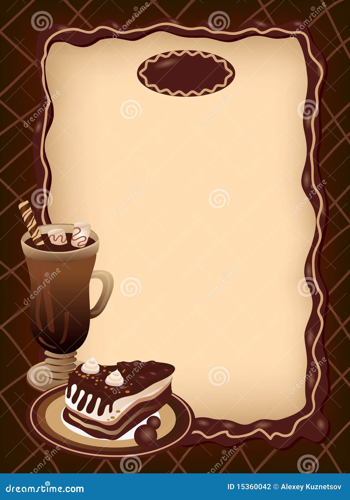 Empty blank of menu stock vector. Illustration of restaurant - 15360042