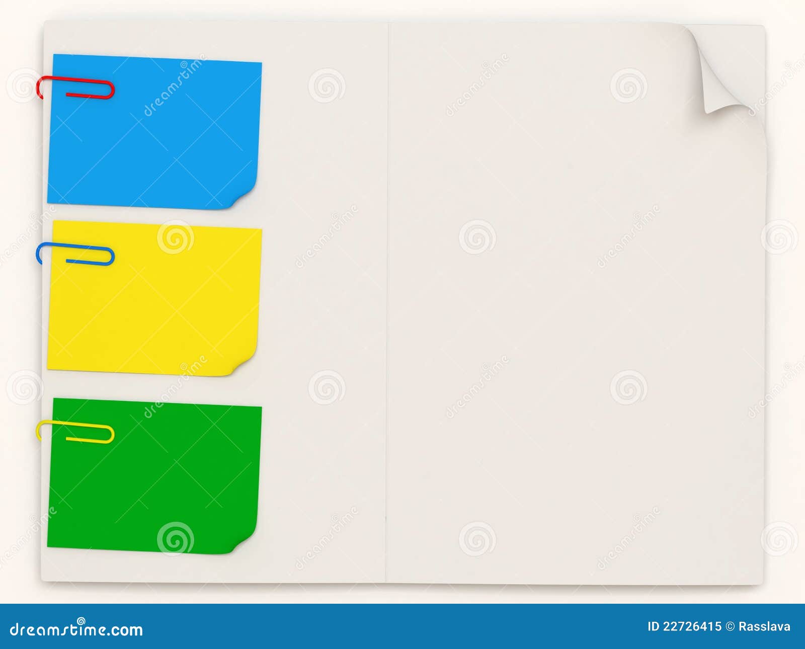 Empty Blank Notebook on White Background Stock Illustration ...