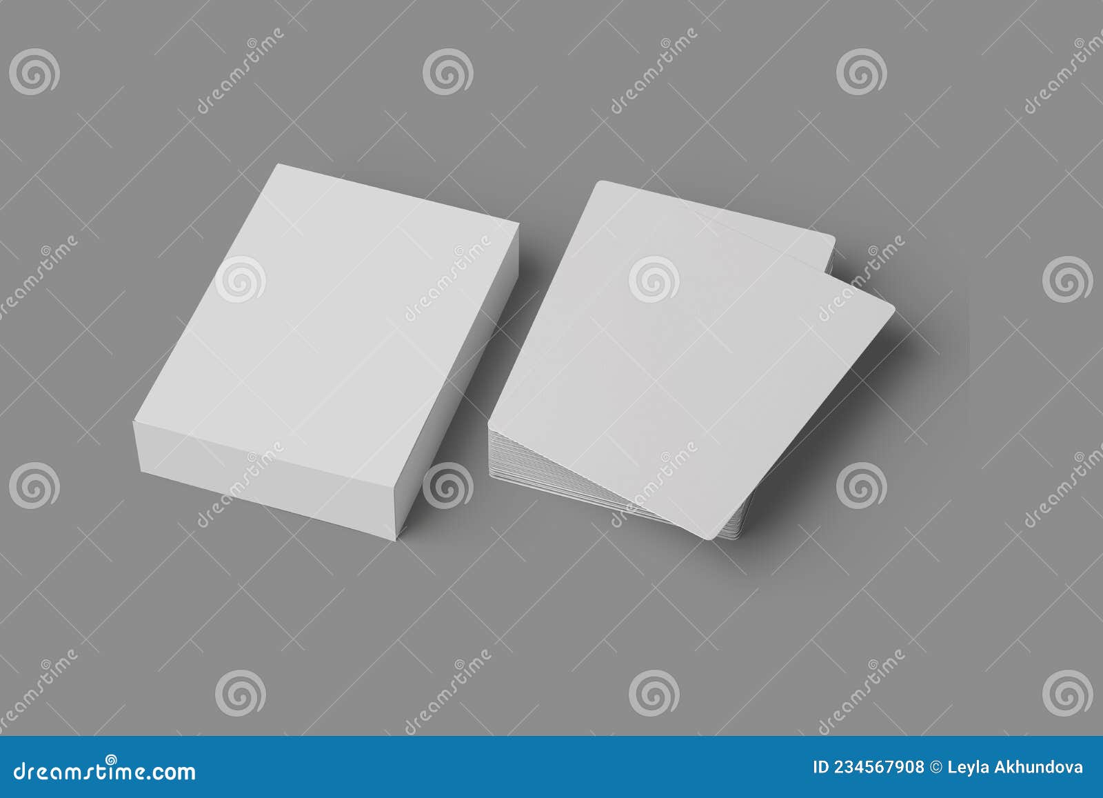Empty Blank Pack of Cards Mock Up Isolated Stock Illustration ...
