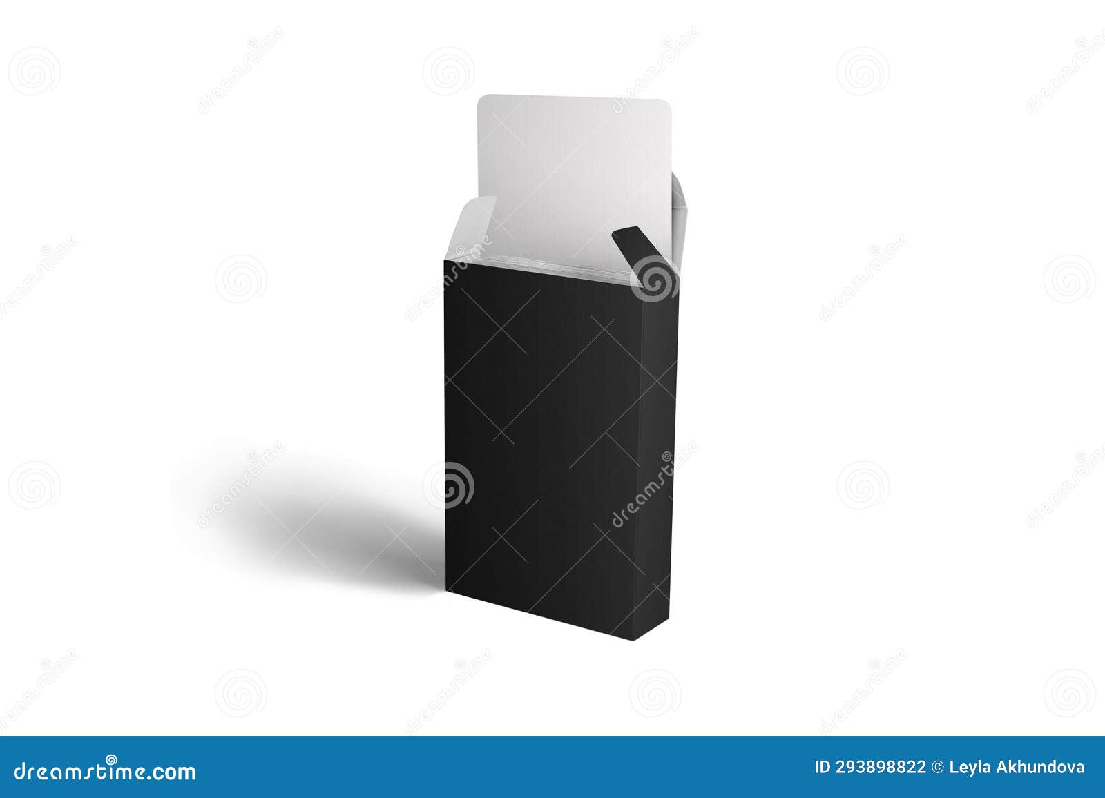 Empty Blank Pack of Playing Cards Mock Up Isolated on White Background ...