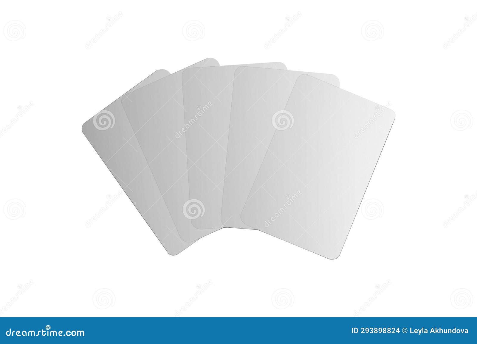 Empty Blank Pack of Playing Cards Mock Up Isolated on White Background ...