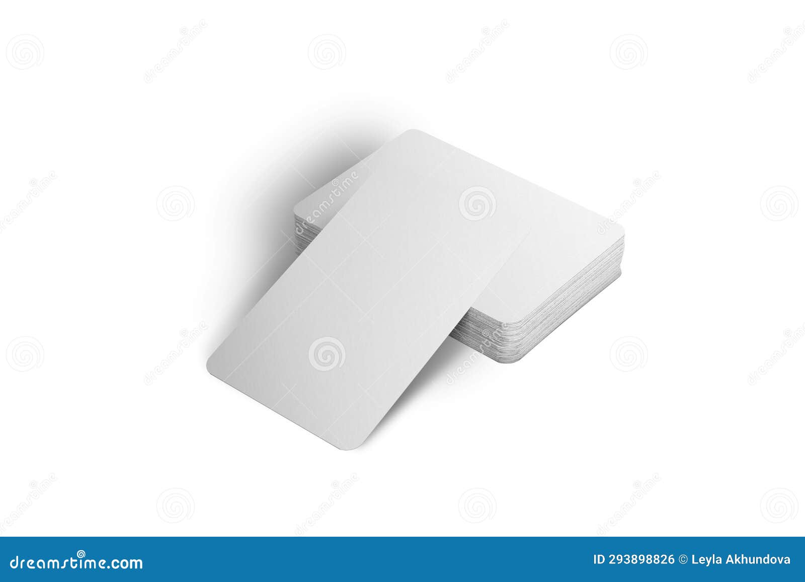 Empty Blank Pack of Playing Cards Mock Up Isolated on White Background ...